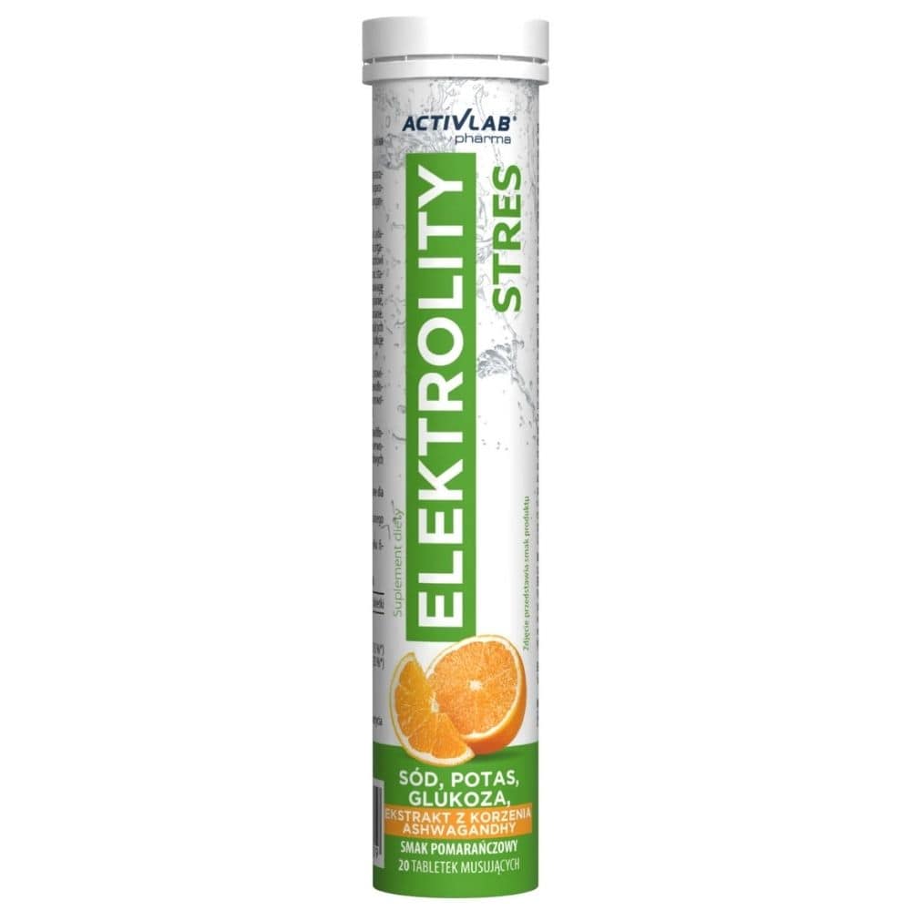 Activlab Pharm Electrolytes Stress, Orange - 20 Effervescent Tablets ...