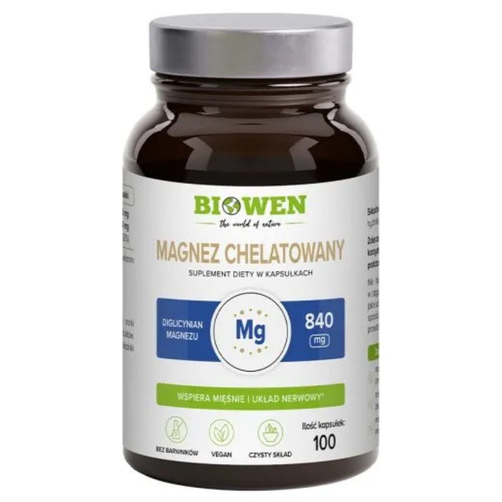 Biowen Chelated Magnesium, Magnesium Diglycinate - 100 Capsules – Medpak