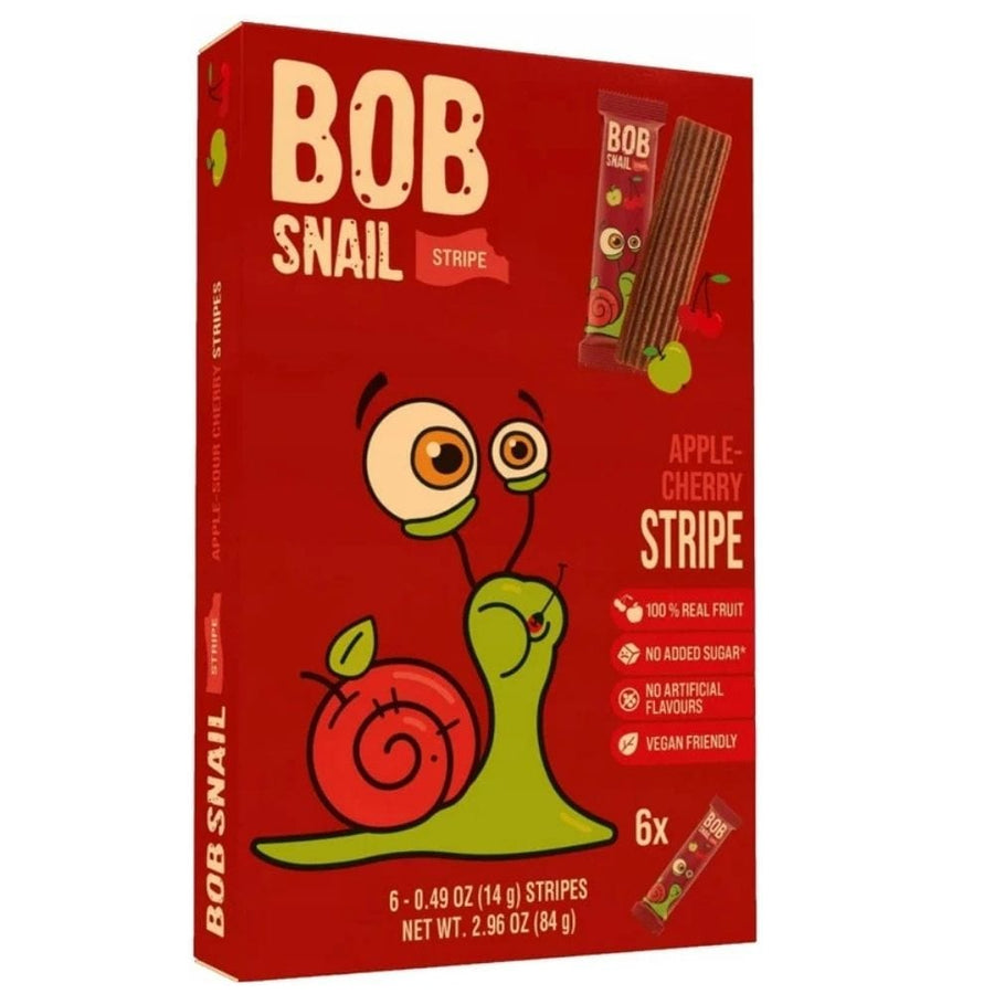 Bob Snail Apple & Cherry Stripe with No Added Sugar - 6x14 g – Medpak