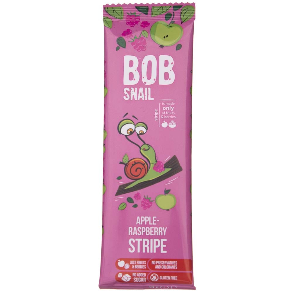 Bob Snail Apple & Raspberry Stripe with No Added Sugar - 14 g – Medpak