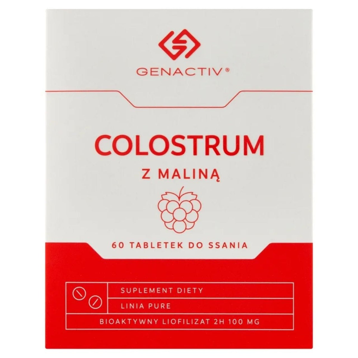 Genactiv Colostrum with Raspberry - 60 Lozenges – Medpak