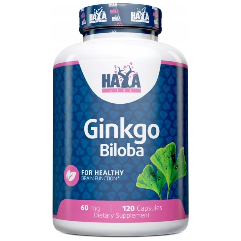 Haya Labs Ginkgo Biloba 60 mg - 120 Capsules – Medpak