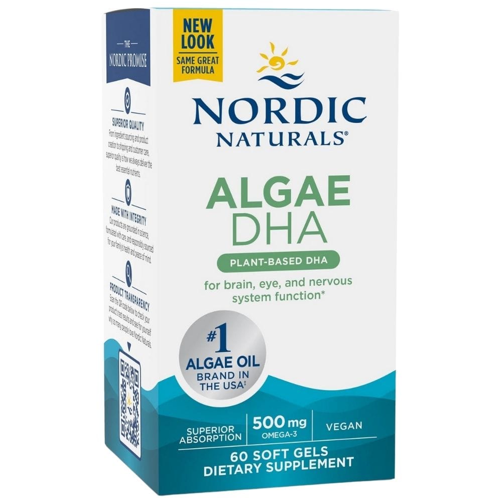 Nordic Naturals Algae DHA (Omega-3 from Algae) 500 mg - 60 Capsules ...