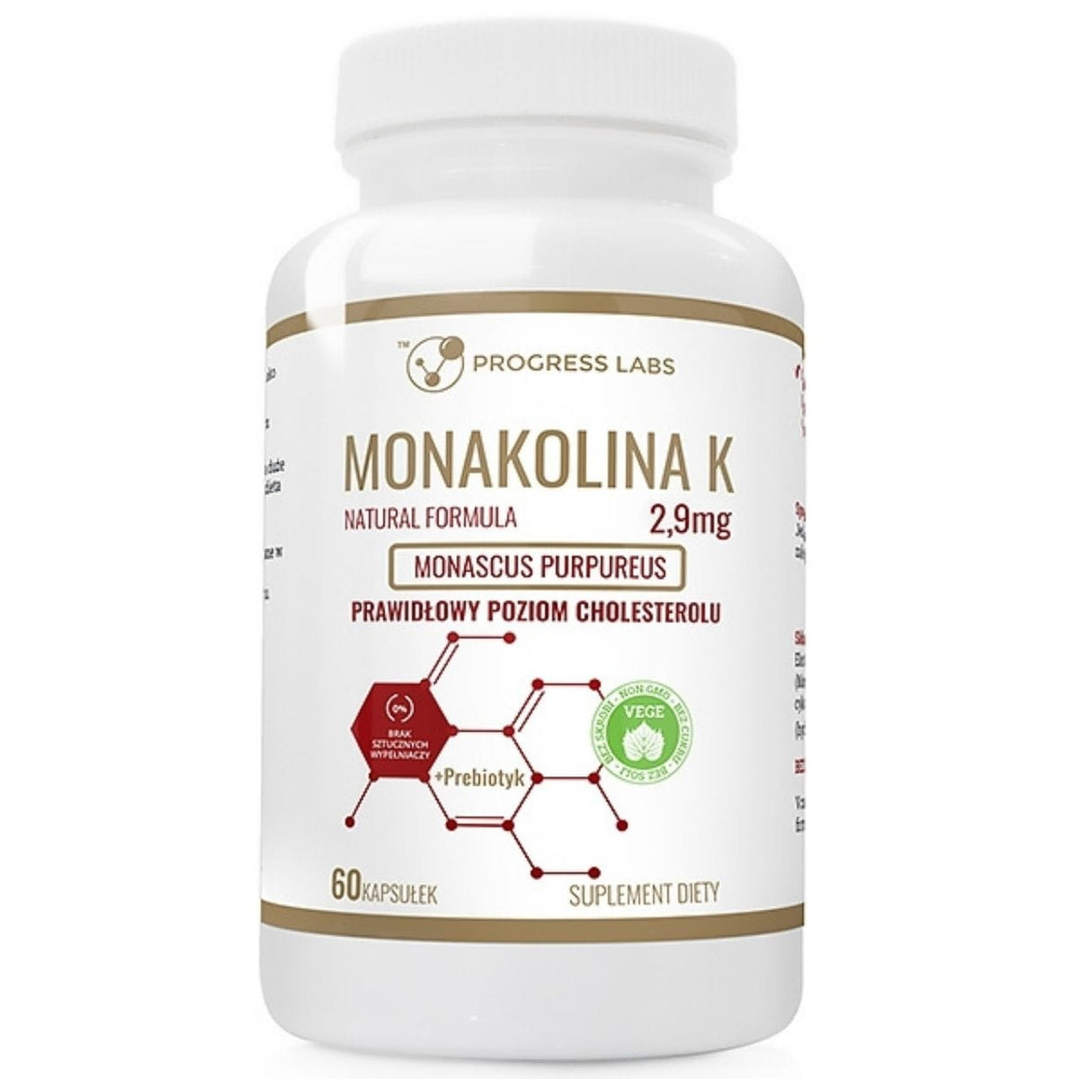 Progress Labs Monakolin K - 60 Capsules – Medpak