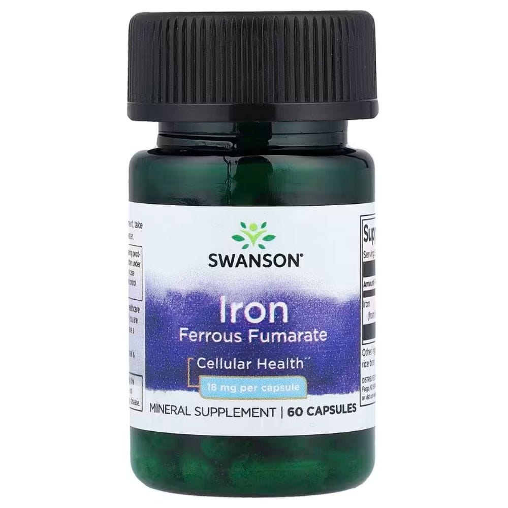 Swanson Iron Fumarate 18 mg - 60 Capsules – Medpak