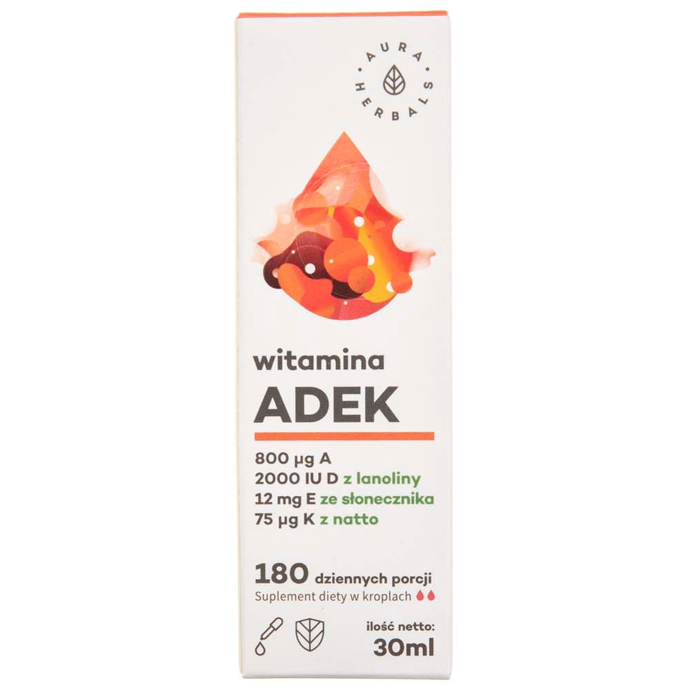 Aura Herbals Vitamin Adek” A D3 2000iu E K2 Mk7 Drops 30 Ml Medpak