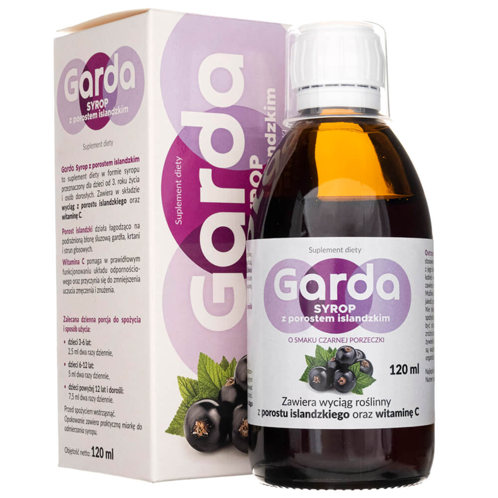 Garda Syrup with Icelandic Lichen, Black Currant - 120 ml – Medpak