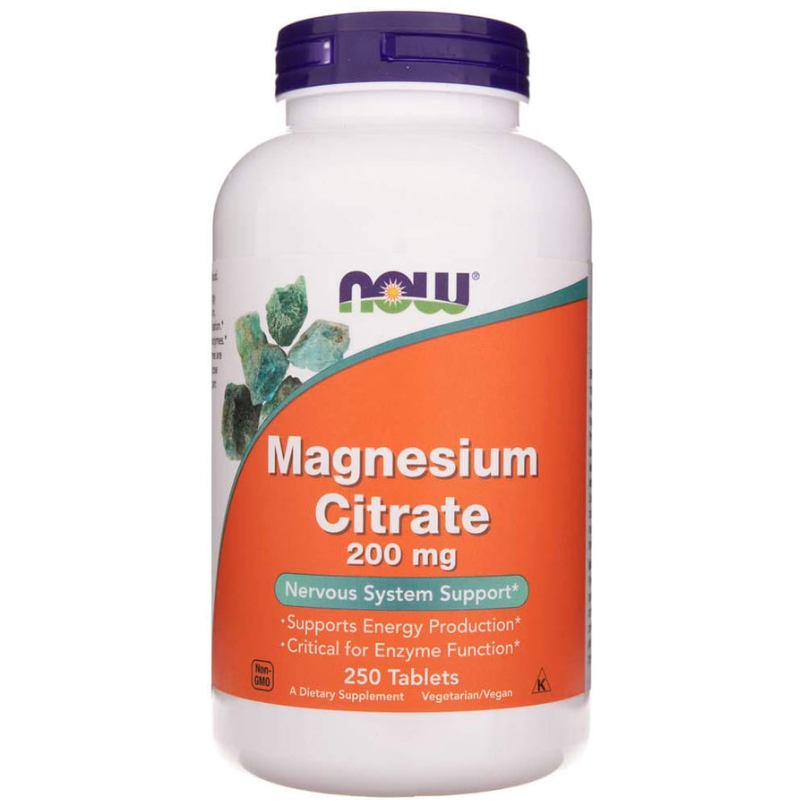 Now Foods Magnesium Citrate 200 mg 100 Tablets – Medpak
