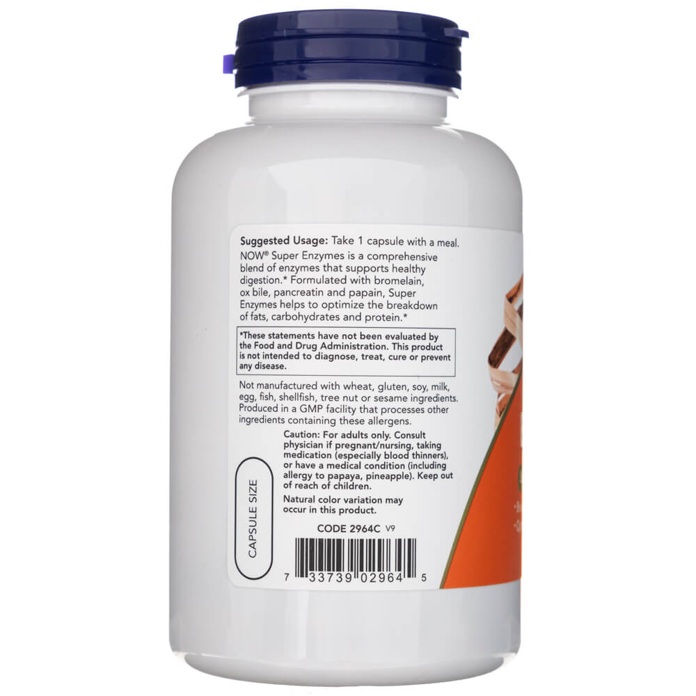 Now Foods Super Enzymes 180 Capsules Medpak