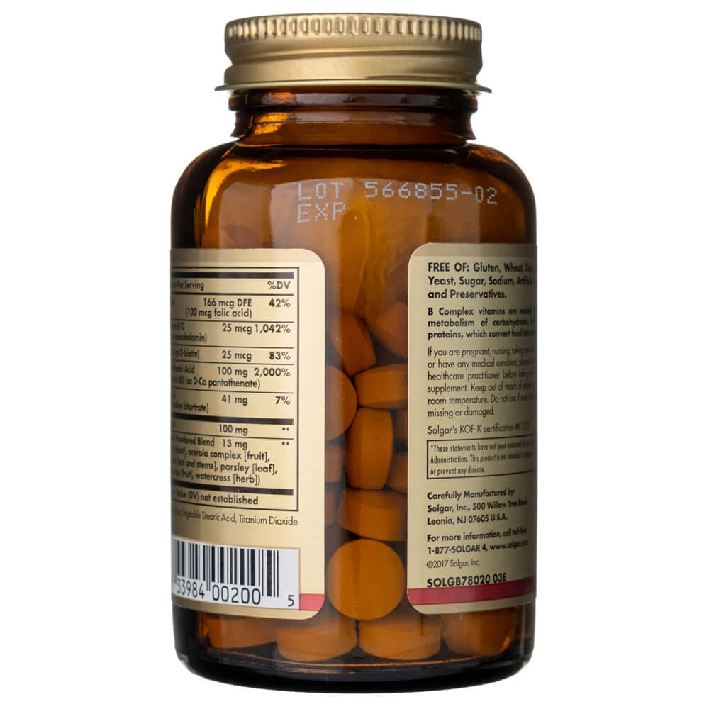 Solgar B-Complex with Vitamin C Stress Formula - 100 Tablets – Medpak