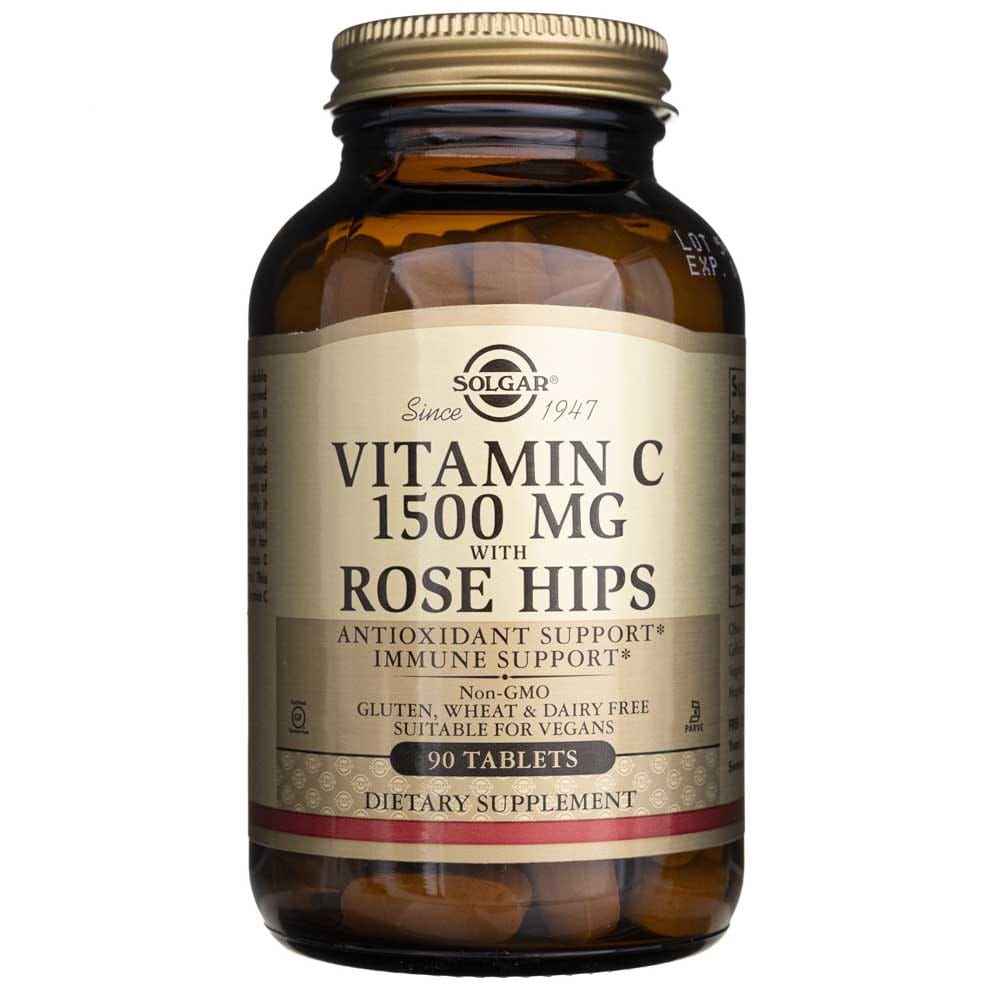 Solgar Vitamin C 1500 mg with Rose Hips - 90 Tablets – Medpak
