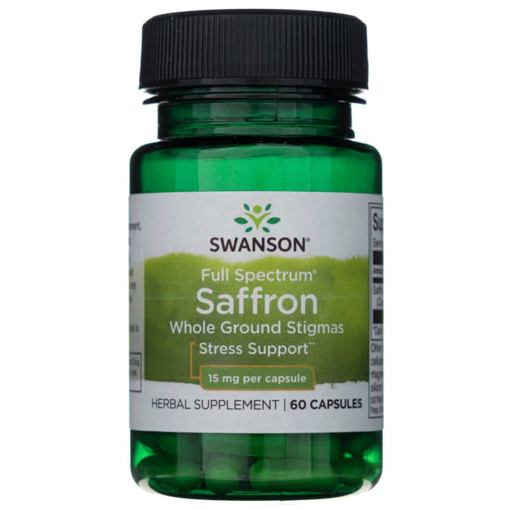 Swanson Full Spectrum Saffron Whole Ground Stigmas 15 mg 60 Capsules ...